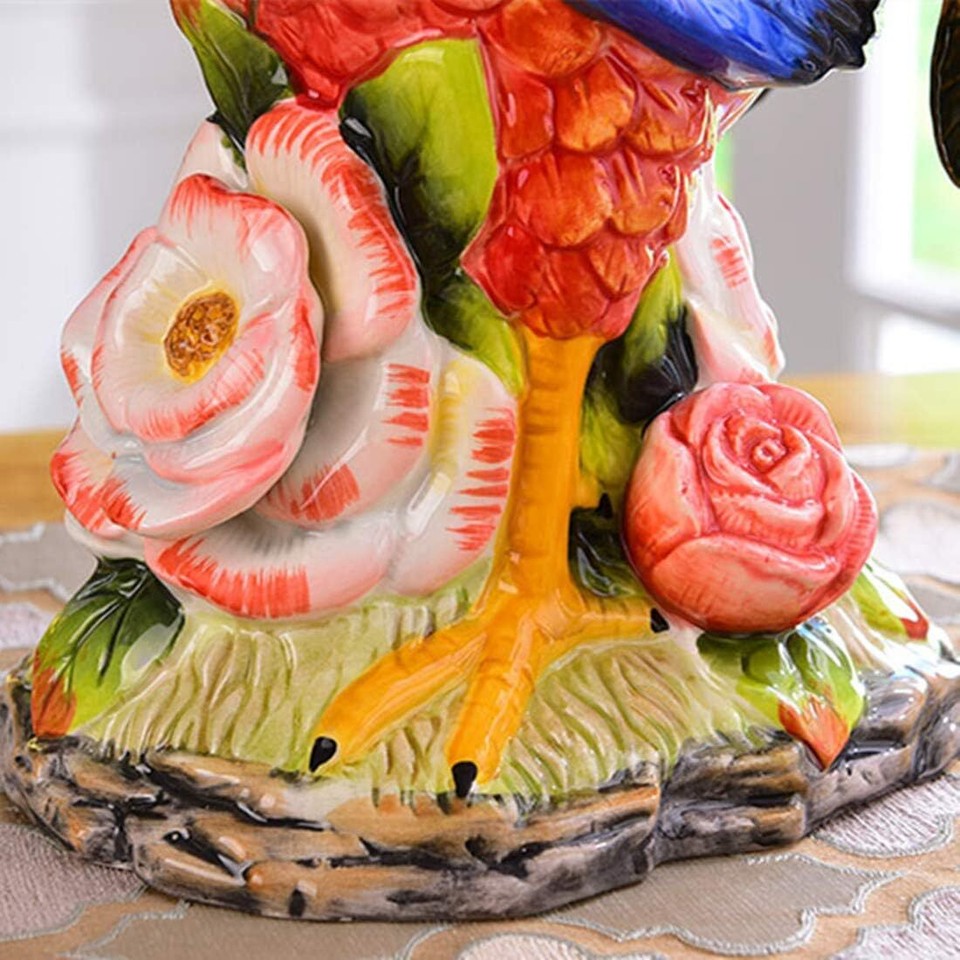 Large Hand-Painted Ceramic Rooster Statue (3D) - Home Decor, Farmhouse ...