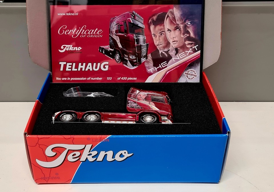 TEKNO SCANIA S UNIT JOHN TELHAUG 'THE NEXT' NEW SCALE 1:50 | eBay UK