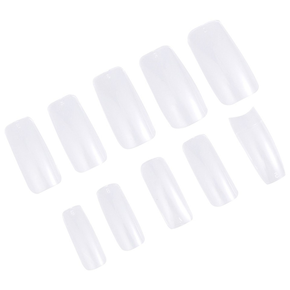 500pcs Fake Nails Natural Color Artificial Full Cover False Nail Tips ...