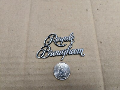 Oldsmobile OEM Royale Brougham Chrome 3" Vintage Script Emblem Badge ...