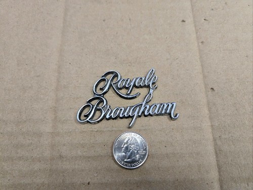 Oldsmobile OEM Royale Brougham Chrome 3" Vintage Script Emblem Badge ...