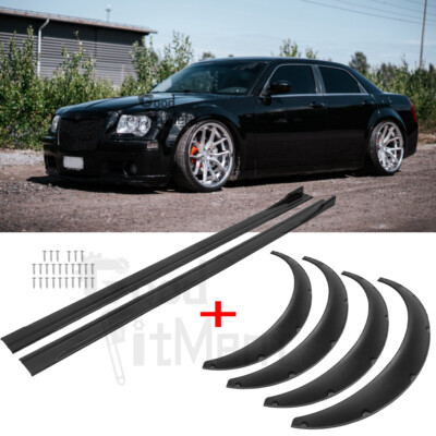 For Chrysler 300C SRT8 4.5" Fender Flares Wheel Arches Body Kits + Side ...