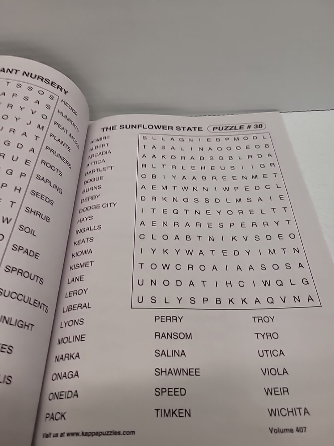 Kappa Large Print Word Finds Puzzle Book Vol 407 Easy To Read Fun 8" X ...