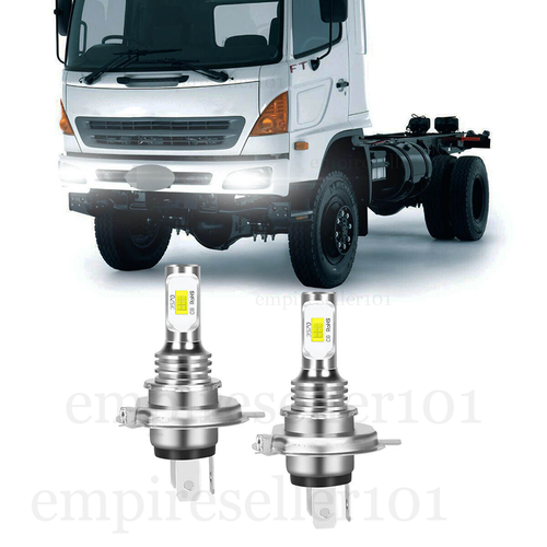 6500K LED Headlight Light Bulb Conversion Kit S For Hino 145 165 185 ...