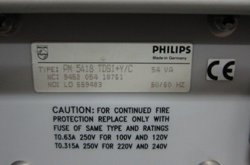Philips/Fluke PM5418TDSI+Y/C PAL/NTSC/SECAM Color TV Pattern Generator ...