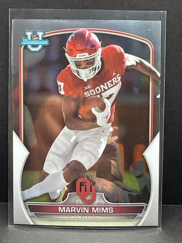 2022 Bowman U Chrome 1st 4 Marvin Mims Denver Broncos Oklahoma Sooners ...