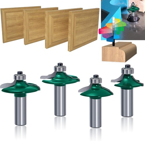 PEALIFE Router Bit Set Door Drawer Cabinet Front Edging 1/2 Inch Shank ...