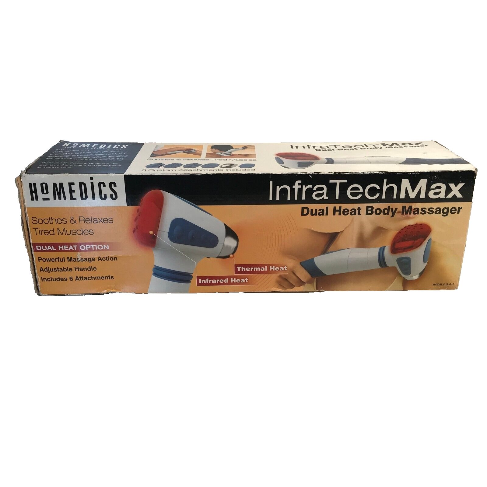 Dual Heat Body Massager By Homedics x 6 Attachments Infra Red max | eBay