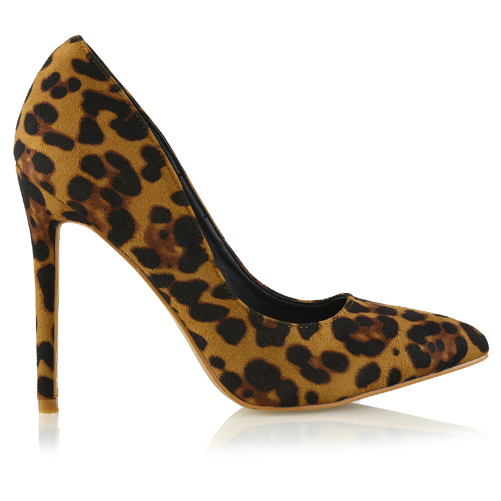 Womens High Heel Stiletto Pointed Ladies Party Clubbing Slip On Court ...