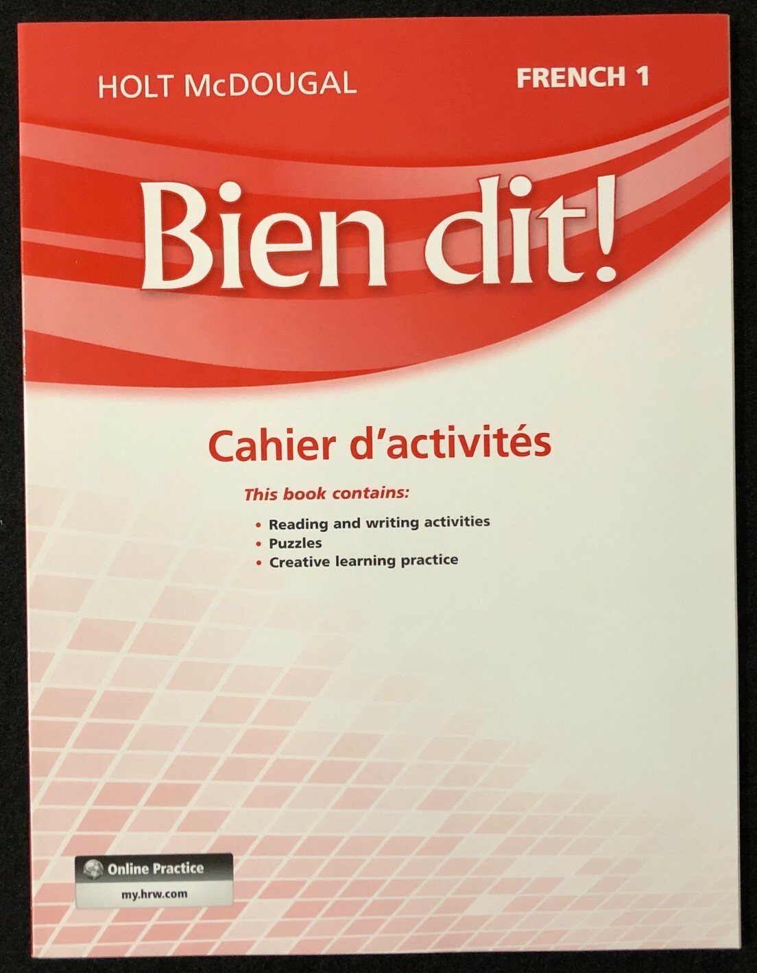 BIEN DIT! FRENCH 1 (Cahier d'activites) - STUDENT WORKBOOK (2012) | eBay