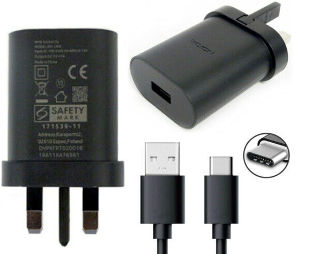 Nokia Charger Plug & Type C USB Cable For Nokia 6.2 AD-5WX 1A | eBay UK