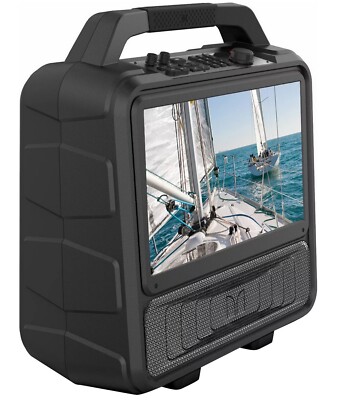 Portable Rechargeable Bluetooth Speaker with 15.6” LED TV Screen ...