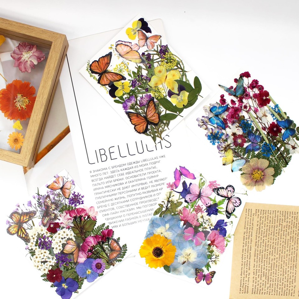 99Pcs Dried Flowers Butterflies for Resin Molds, DIY Crafts, Jewelry ...