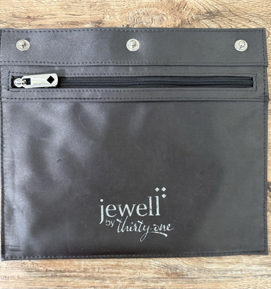 New ~ Jewell by Thirty One ~ Zipper Pocket ~ City Charcoal (Gray) | eBay