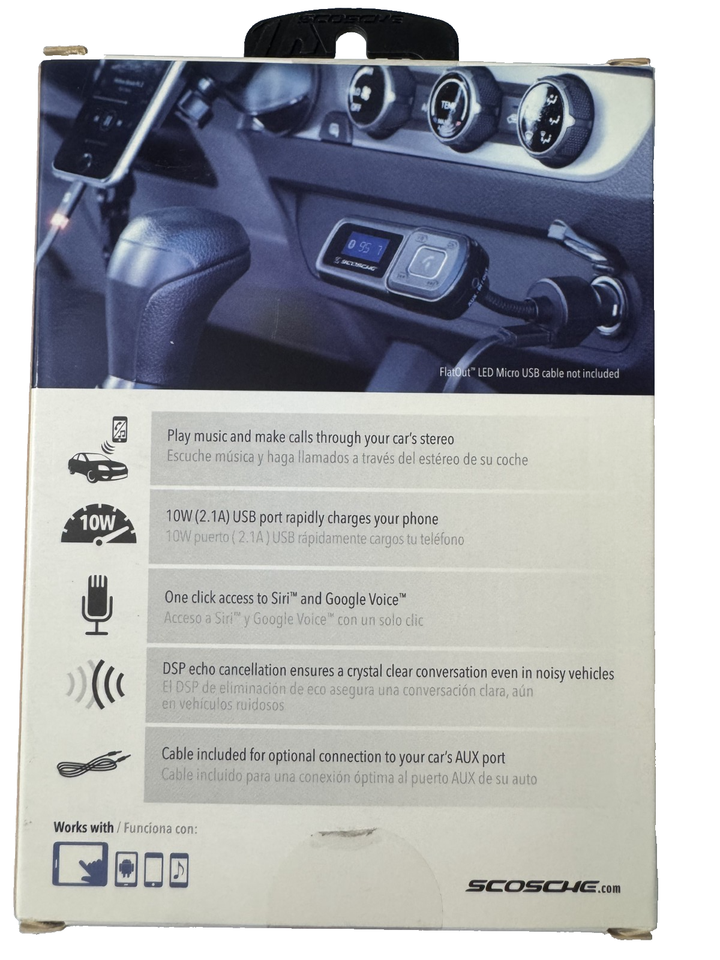 Scosche BTFreQ Bluetooth Handsfree Car Kit with FM Transmitter | eBay