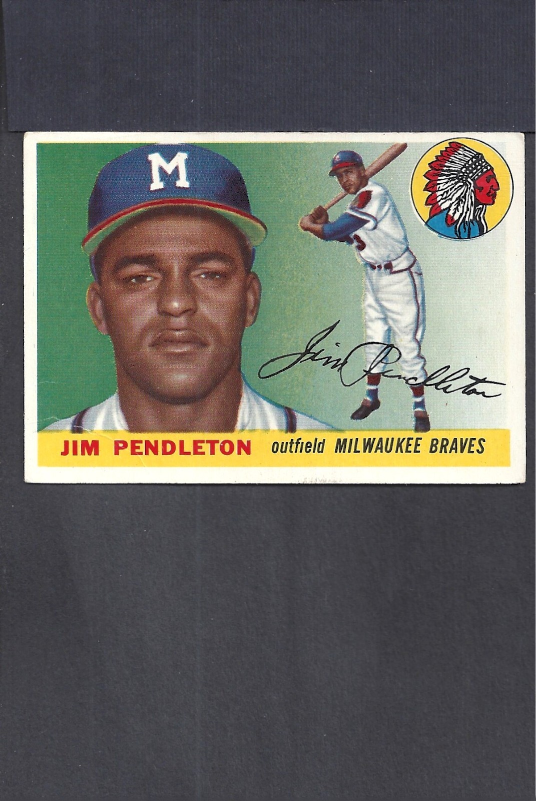 1955 TOPPS #15 JIM PENDLETON-5--BRAVES--LIGHT WRINKLE/CREASE--EX | eBay