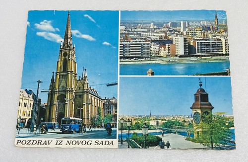 Vintage Postcard Novi Sad Serbia Town City Cathedral Art Scenic ...