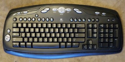 Black Logitech Y-RQ52 Canada 210 Wireless Media Keyboard **Receiver Not ...