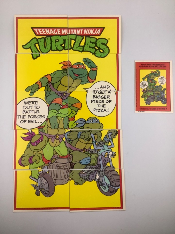 1989 Teenage Mutant Ninja Turtles Complete 11 Card Sticker Set Rare NM ...