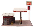 1/64 Slot Car Gas Station Photo Real Scale Diorama Kit fits HotWheels ...