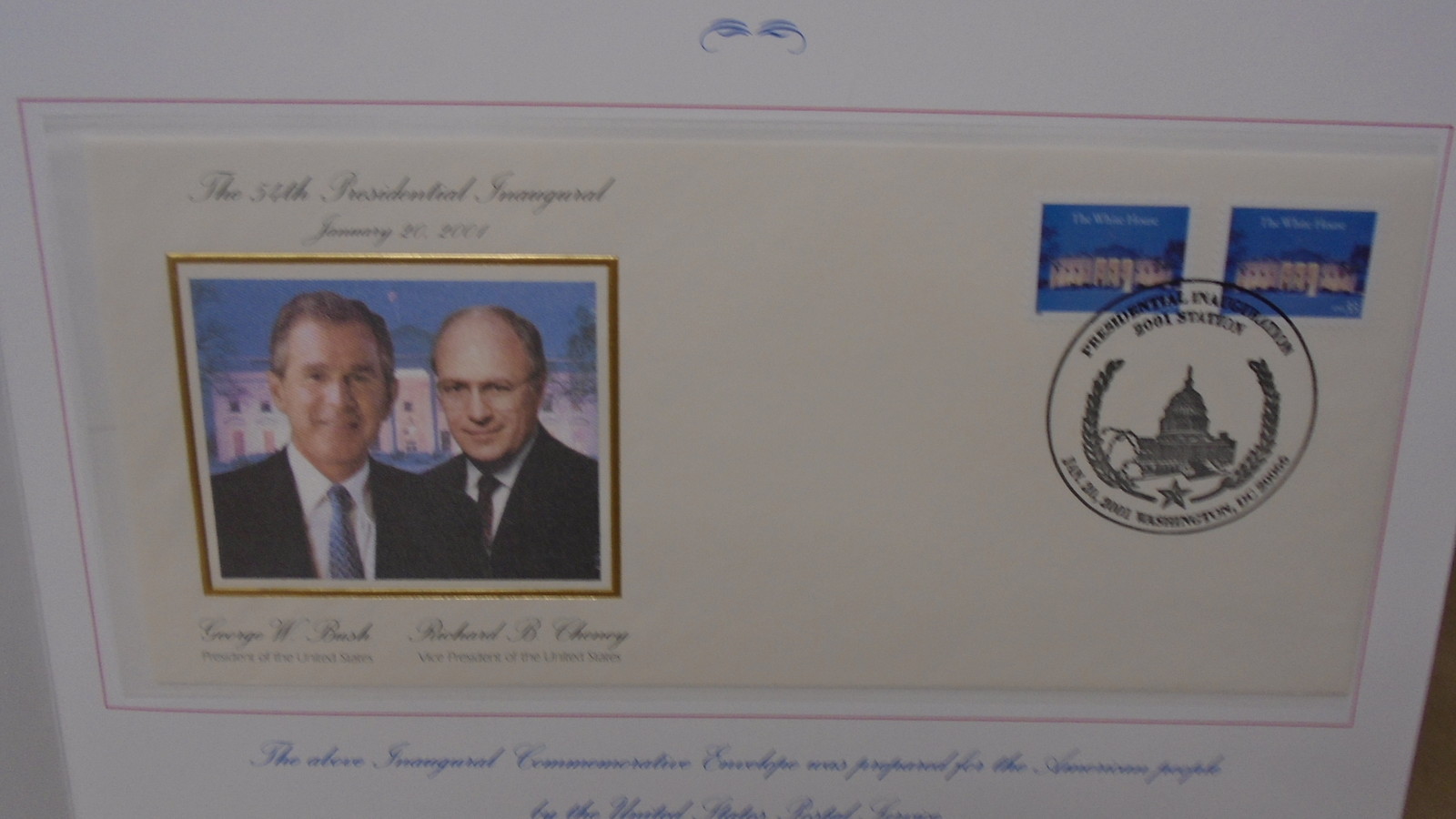 Inauguration Day January 2001 Official Commemorative Souvenir Stamps ...