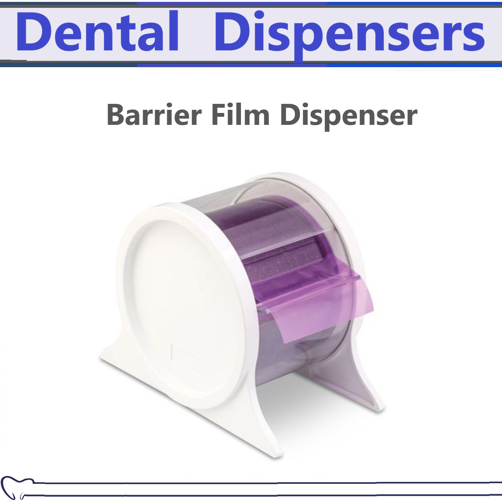 DENTAL Barrier Film Dispenser for 4" x 6" Barrier Film, No Slip Sturdy ...