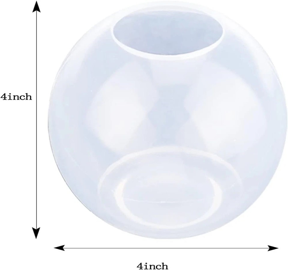 4Inch Large Sphere Resin Mold Silicone,One-Piece Design 3D round Ball ...