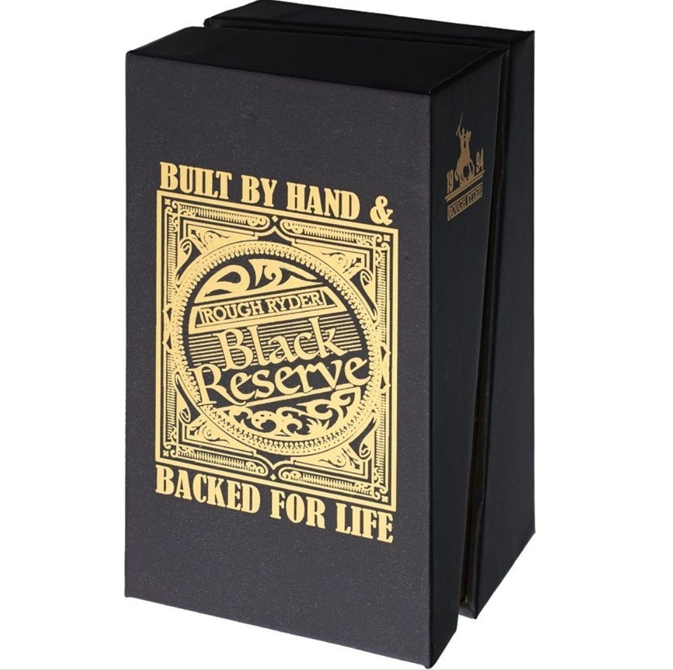 Rough Ryder Bear Head Reserve 2 Blade Peanut Black Smooth Bone Pocket ...