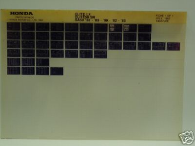 Honda Motorcycle Microfiche for 1988-1993 SA50 Elite | eBay
