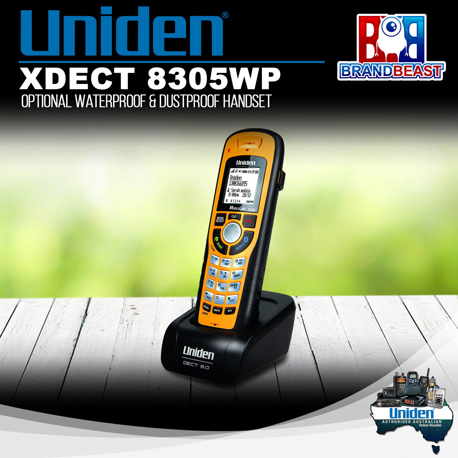 Uniden XDECT 8305WP Digital Dust and Waterproof Submersible Handset ...