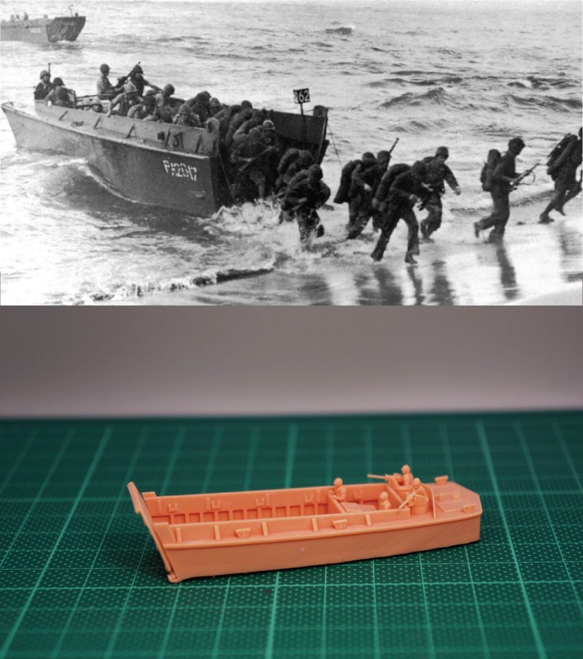 KAMIYA 1/144 WWII USA LCVP Higgins Boat /w Navy Pilots Resin Kit | eBay