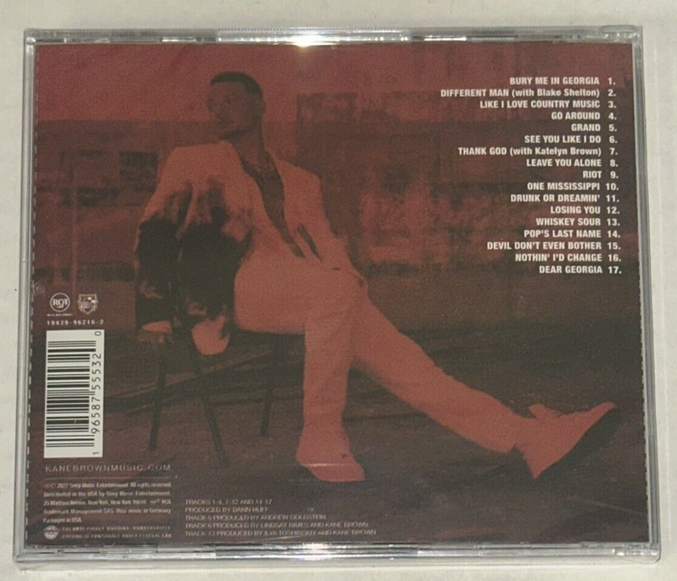 Kane Brown Different Man Album Autographed Signed CD SEALED Country ...