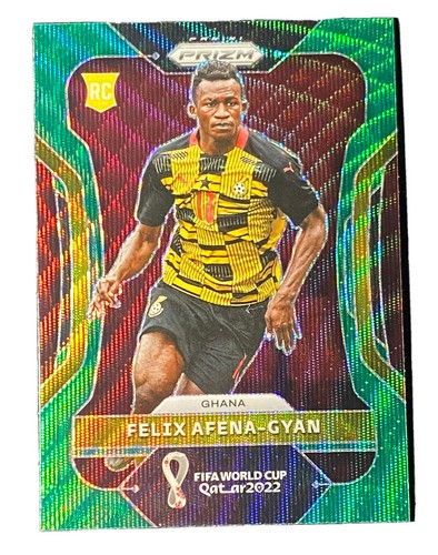 Felix Afena Gyan 2022 Panini Prizm World Cup Qatar Green Wave Rookie RC ...
