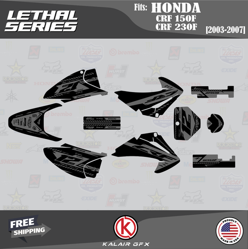 Graphics Kit for HONDA CRF150F CRF230F (2003-2007) Lethal Series ...