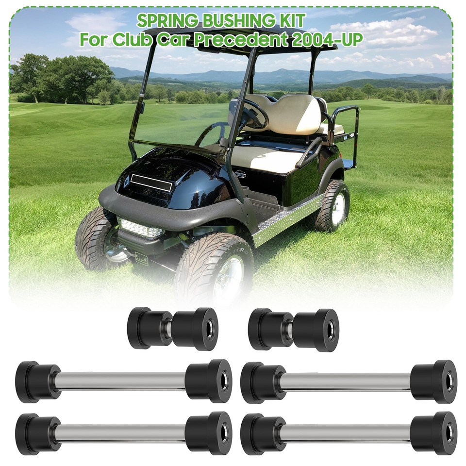 Golf Cart Rear Leaf Springs & Shackles Bushing Sleeve Kit Compatible ...