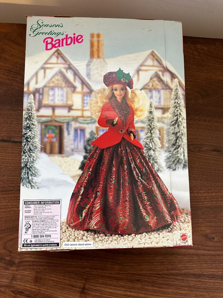 Season's Greetings Barbie Doll Limited Edition 1994 Mattel 12384 New C4 ...