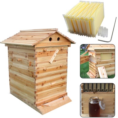 7PCS Auto Bee Hives Honey Beekeeping Box Beehive Comb bee hive frames ...