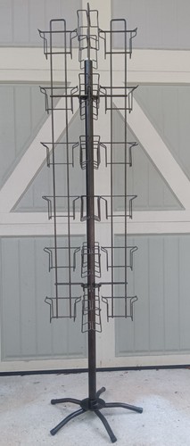Retail Rotating Greeting Card Display Rack, 48 Cards, 60" High, Sturdy ...
