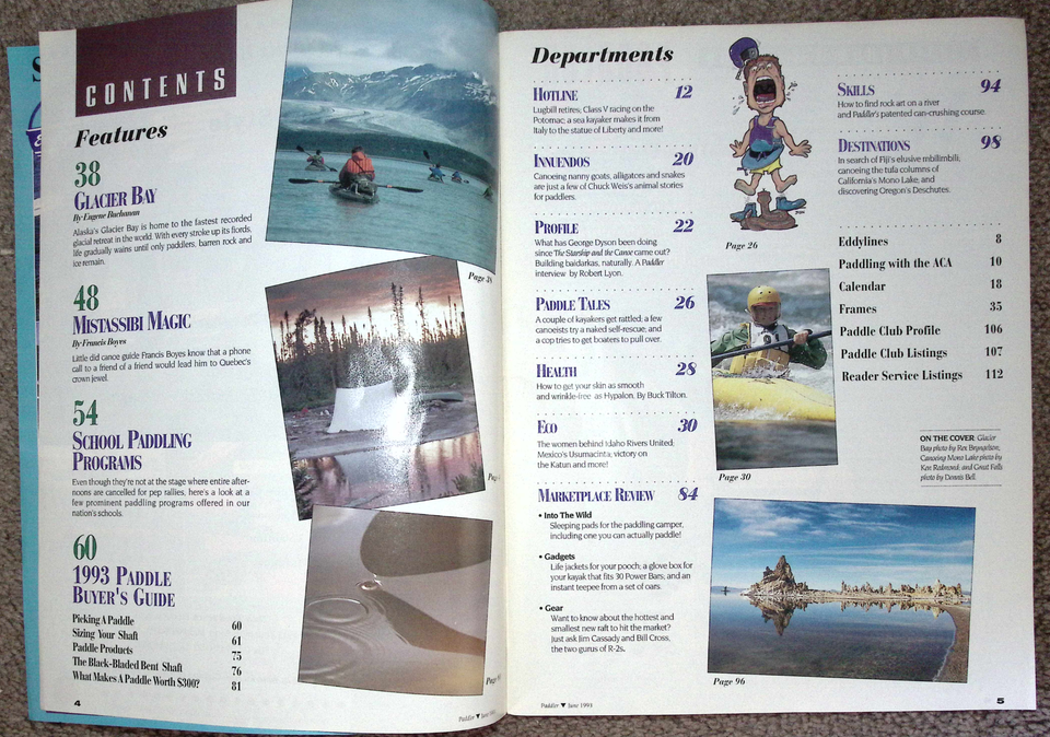 Paddler Travel Magazine Canoeing, Kayaking & Rafting, Glacier Bay June ...