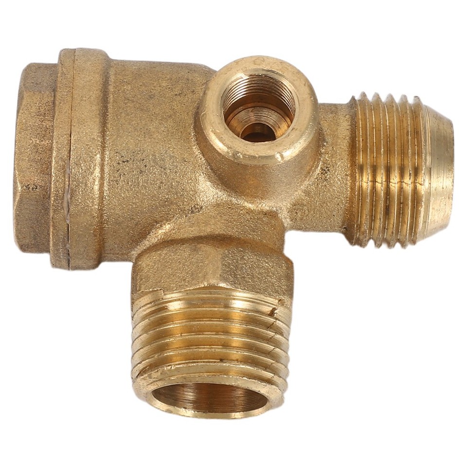 Brass Air Compressor Check Valve - 1/2 NPT One Way Non Return Bleeder ...