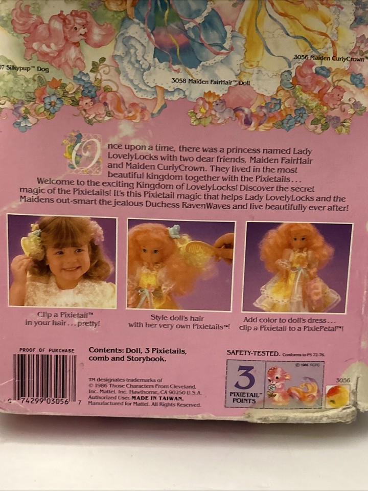 Lady Lovely Locks Mattel Maiden Curly Crown Pixietails Doll IOB Box ...