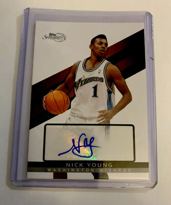 Topps Signature, Autograph, Nick Young, Washington Wizards,#TSA-NY,N/M ...