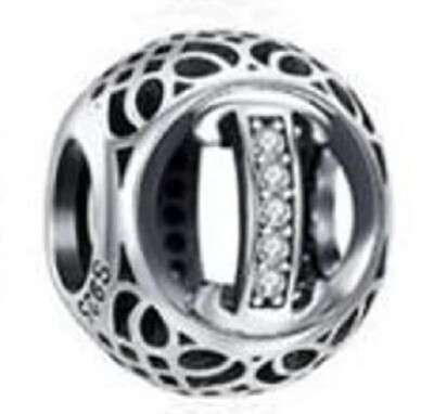 New Pandora Vintage Sterling Silver Authentic Letter I Charm Bead | eBay
