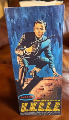 Man From Uncle's Napoleon Solo Aurora Model Kit Repro. Box Top Tabletop ...