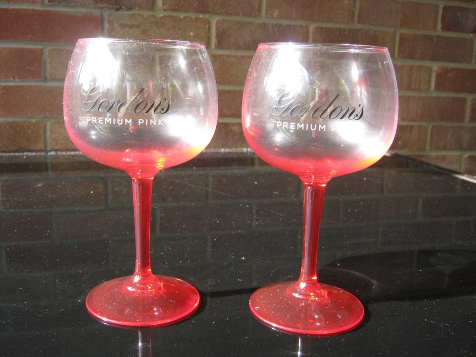 2 X GORDONS PREMIUM PINK GIN BALLOON GLASSES | eBay UK