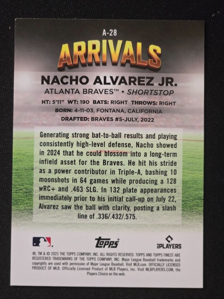 2025 Topps Finest Inserts - Arrivals - Creators - Debut - Pick 'Em and ...