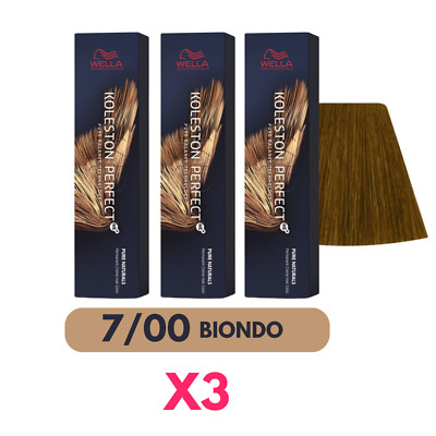 X3 Wella Koleston 7/00 Blonde Perfect Color Natural Cream Hair 3PZ | eBay