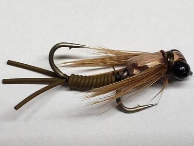WIGGLE BUG!! Jointed Brown Stonefly Size 10 (per 3) | eBay