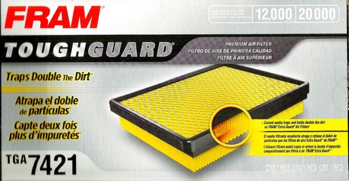 FRAM TGA 7421 Premium Tough Guard AIR FILTER Pleated Flexible Panel ...