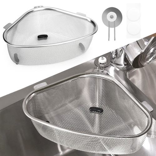 Stainless Steel Triangle Sink Strainer Basket, Food Catcher, Kitchen ...